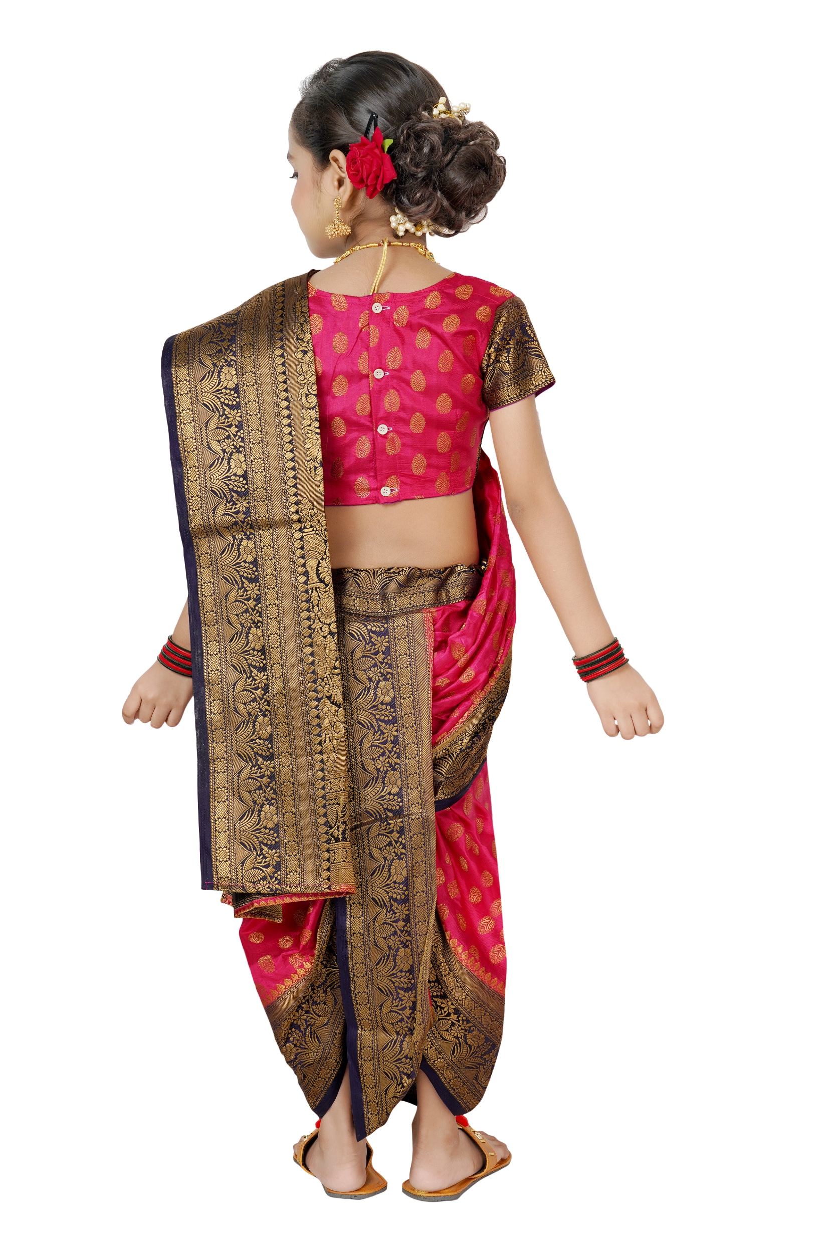 Girl Bangalore Nauvari Saree ( 18 , GBN 1 ) - Clothing And Accessories ...