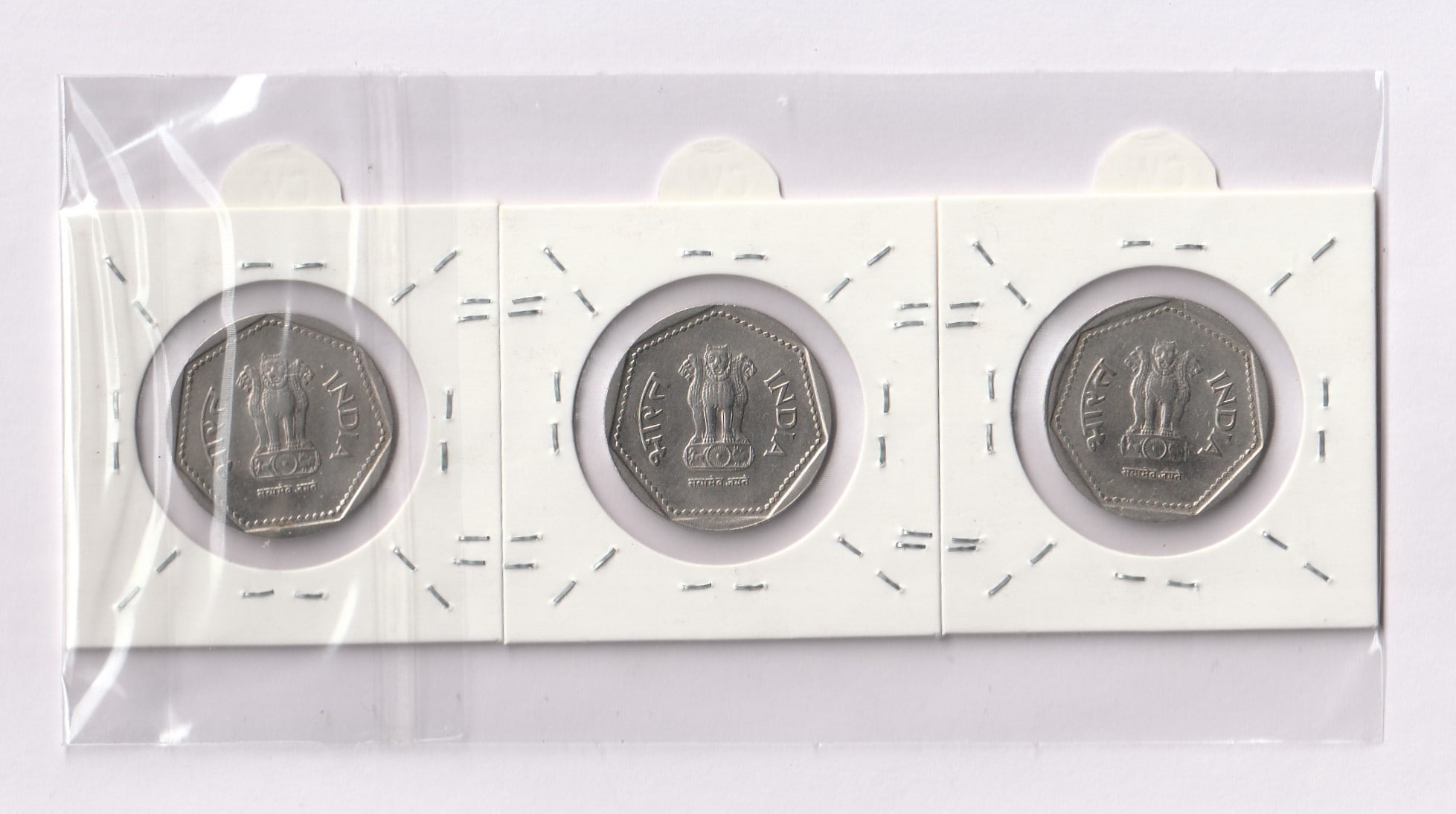 Extremely Rare 1 Rupee 1988, 1989 & 1990 Noida Mint, Republic India ...